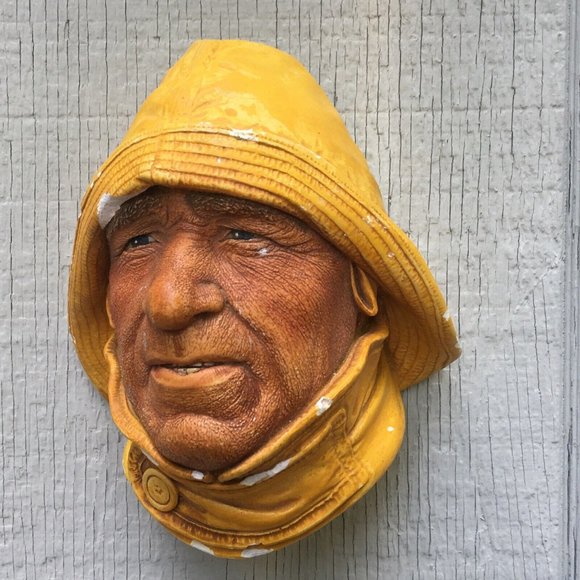 Fisherman | Art | Vintage Fisherman Bossons Chalkware Head Congleton ...